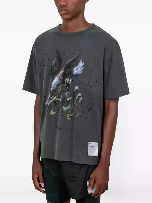 Satisfy Graphic-print Distressed T-shirt