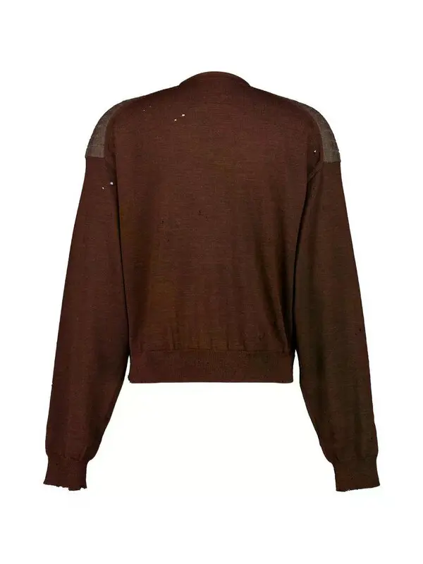 Mihara Yasuhiro Distressed Knit Cardigan