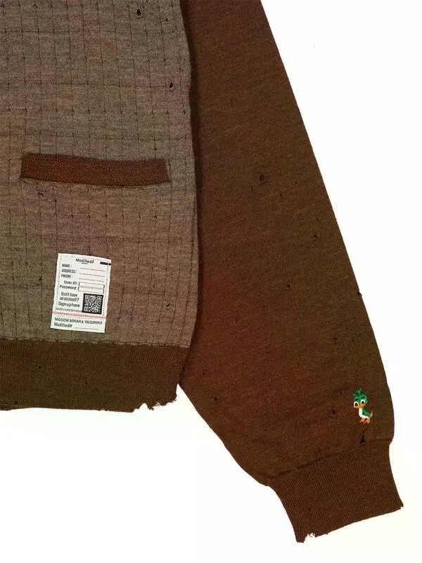 Mihara Yasuhiro Distressed Knit Cardigan