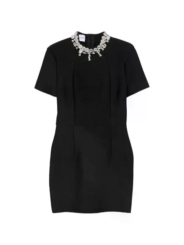 ALESSANDRO LEGORA Crystal-embellished Short-sleeve Mini Dress