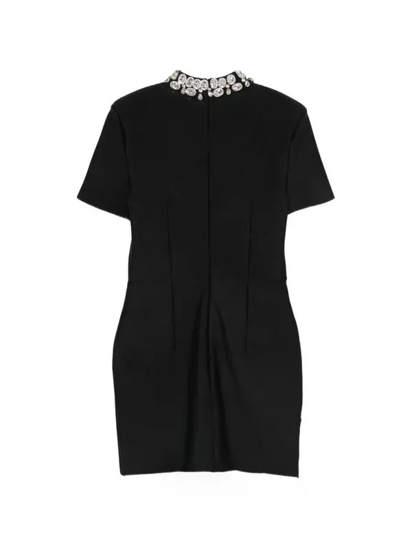 ALESSANDRO LEGORA Crystal-embellished Short-sleeve Mini Dress