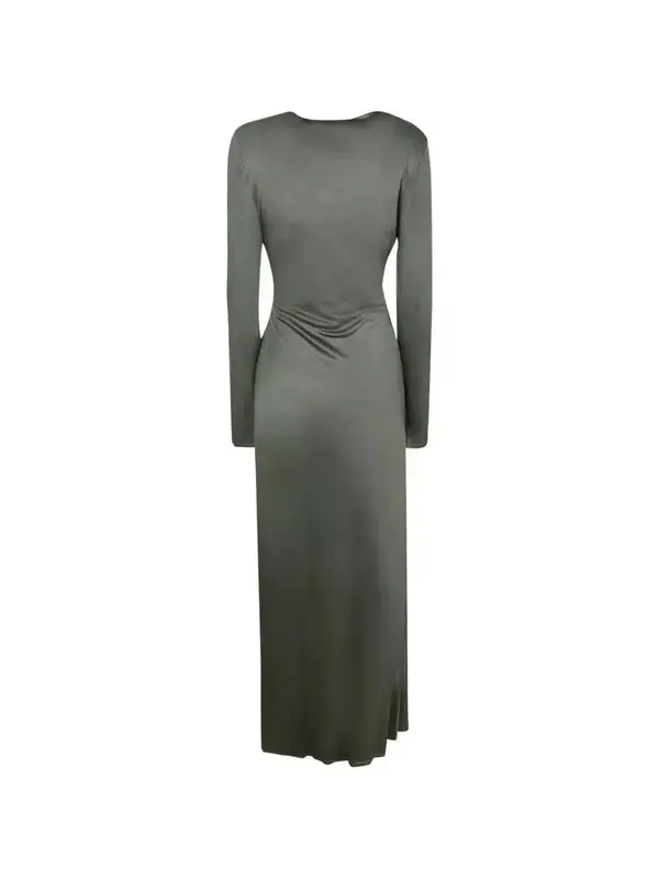 DANAME Gathered-detail V-neck Dress