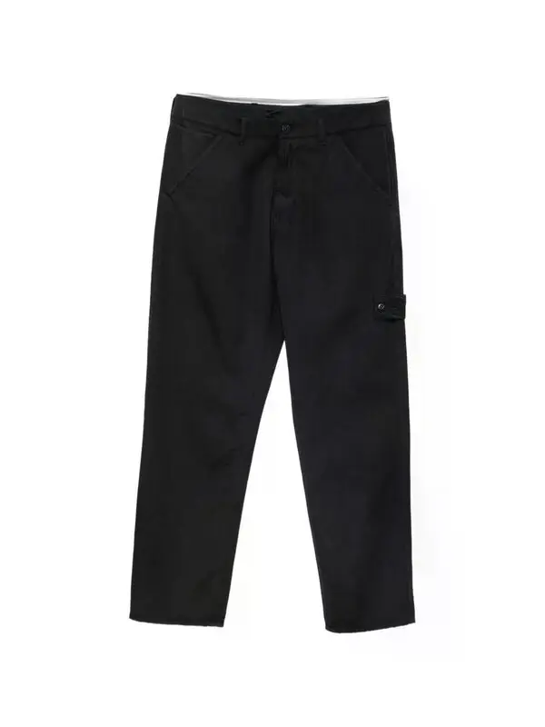 Stone Island Logo-patch Trousers - Black
