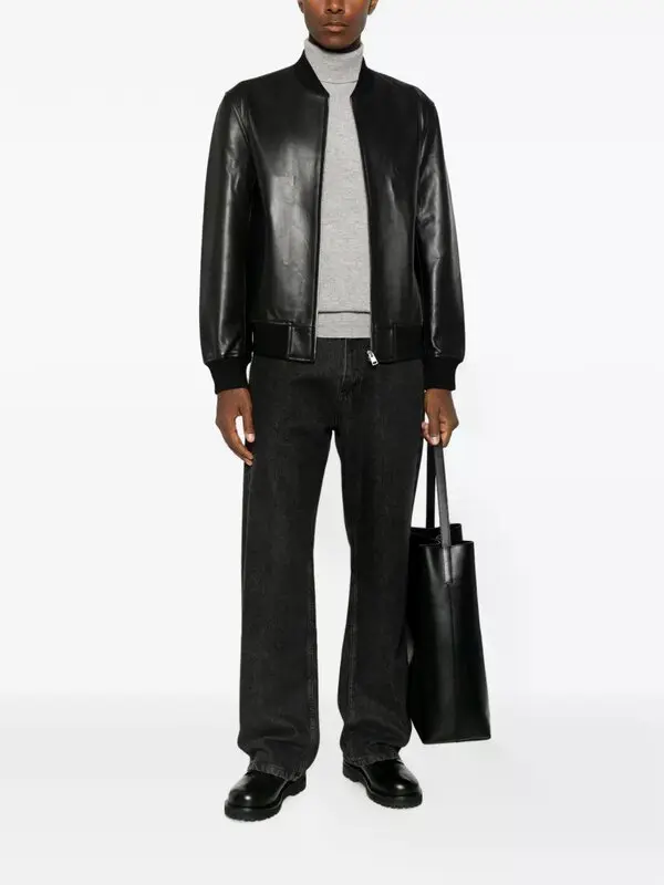 Sandro Zip-up Leather Jacket