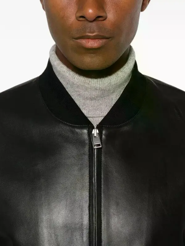 Sandro Zip-up Leather Jacket