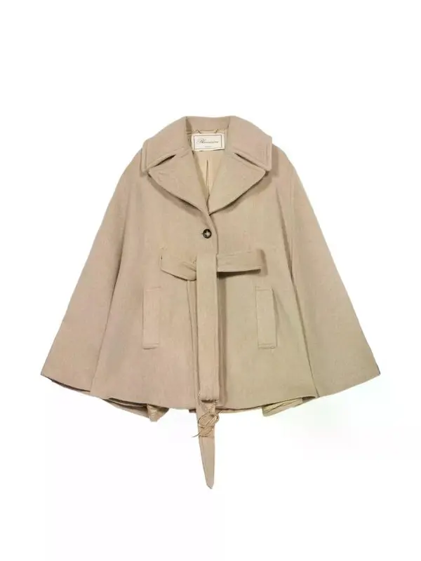 Blumarine Belted Wide-collar Cape