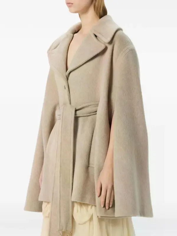 Blumarine Belted Wide-collar Cape