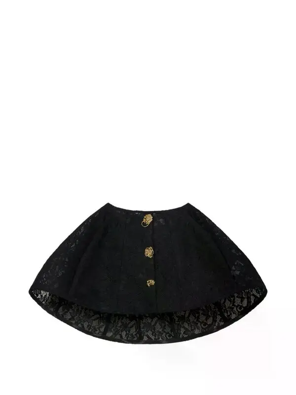 Blumarine Floral-lace Mini Skirt - Black