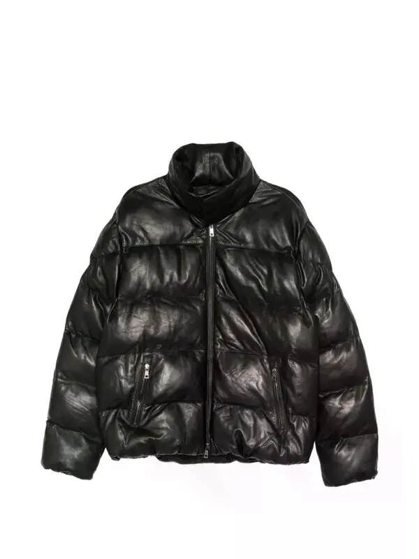 GIORGIO BRATO Quilted Leather Puffer Jacket