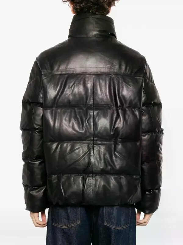 GIORGIO BRATO Quilted Leather Puffer Jacket