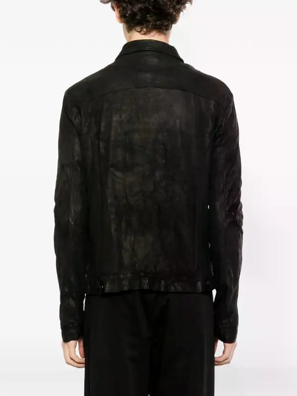 GIORGIO BRATO Crinkled Leather Jacket