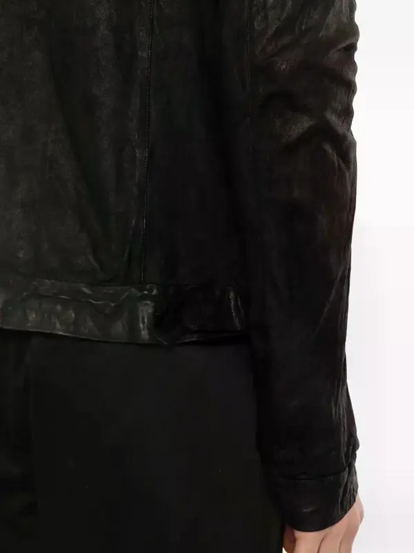 GIORGIO BRATO Crinkled Leather Jacket