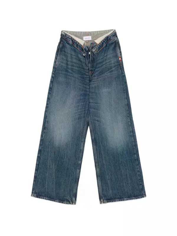 AMISH SUPPLIES Fold-over Wide-leg Jeans