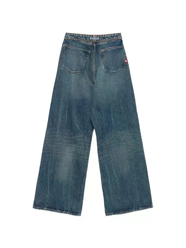 AMISH SUPPLIES Fold-over Wide-leg Jeans