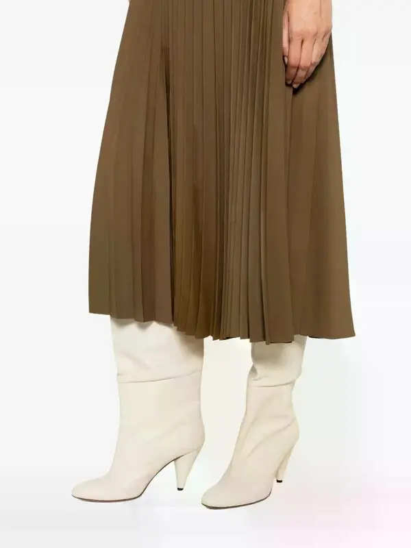 I BLUES Pleated Midi Skirt