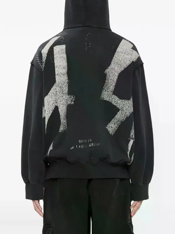 44 LABEL GROUP Mega 44 Graphic-print Drawstring Hoodie