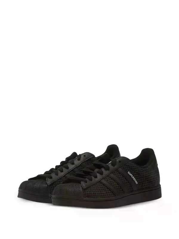 Adidas Superstar Ii Grid-pattern Sneakers - Black