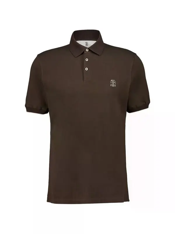 Brunello Cucinelli Logo-embroidered Piqué Polo Shirt