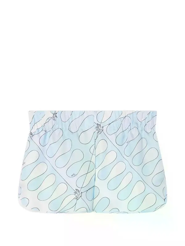 Emilio Pucci Leocorno Print Silk Shorts