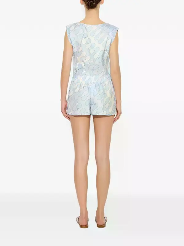 Emilio Pucci Leocorno Print Silk Shorts