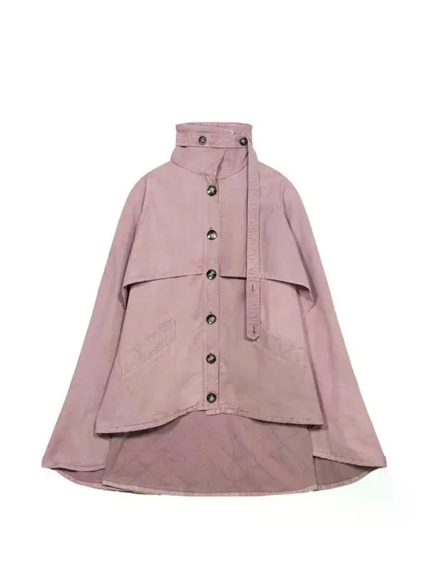 Blumarine Asymmetric Canvas Cape