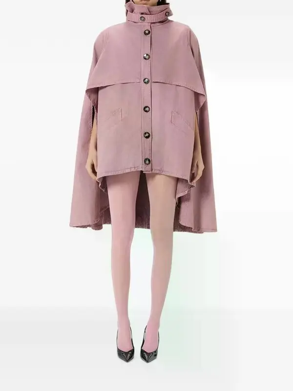 Blumarine Asymmetric Canvas Cape