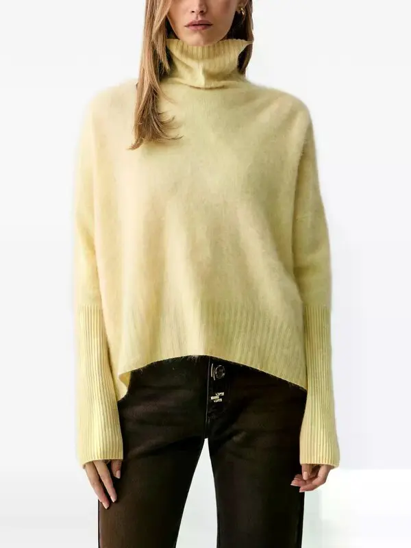 VICOLO Roll-neck Drop-shoulder Sweater