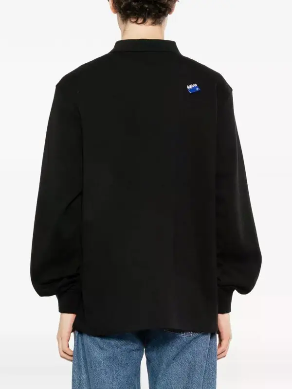 ADER ERROR Logo-patch Long-sleeve Polo Shirt