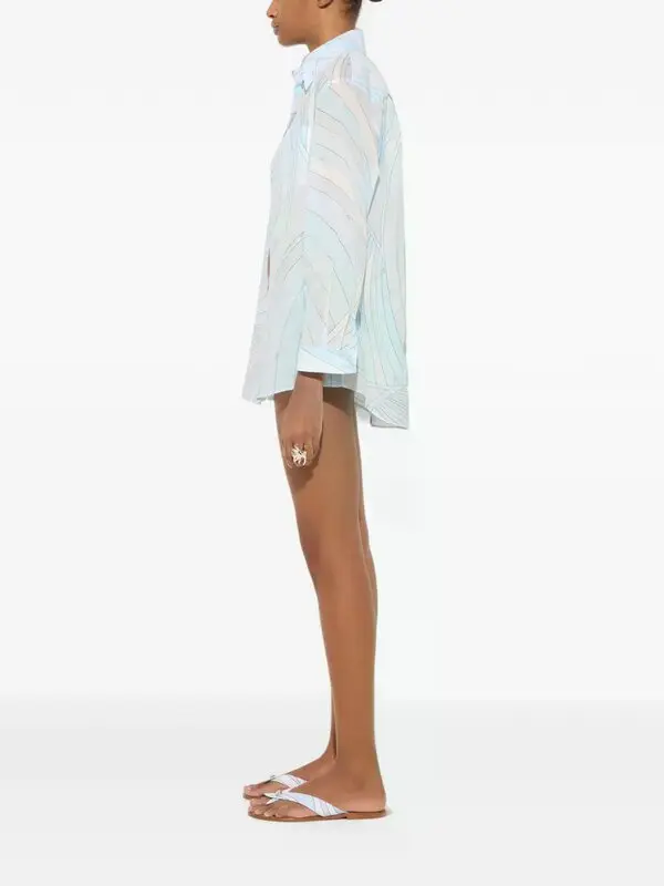 Emilio Pucci Iride Print Muslin Shirt