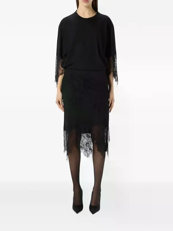 Blumarine Lace-detail Jersey Midi Dress