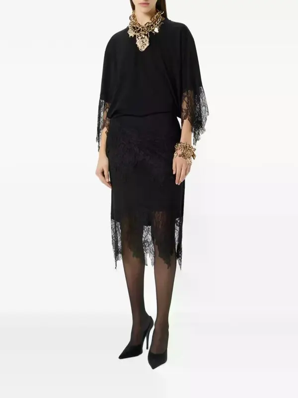 Blumarine Lace-detail Jersey Midi Dress