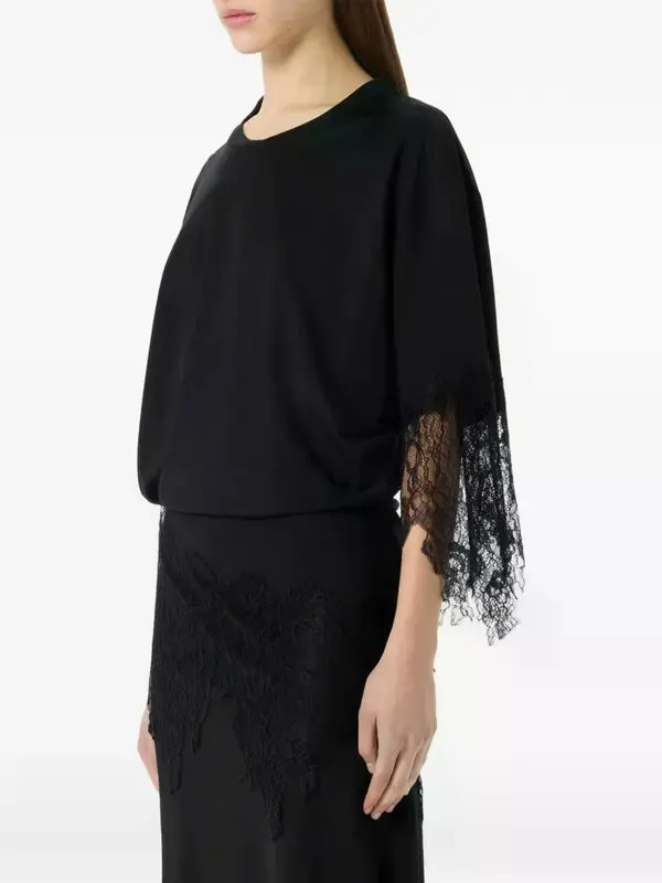 Blumarine Lace-detail Jersey Midi Dress