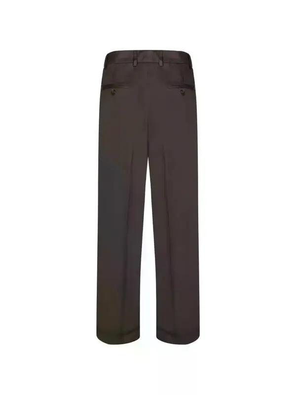 AMARANTO Pressed-crease Tailored Trousers