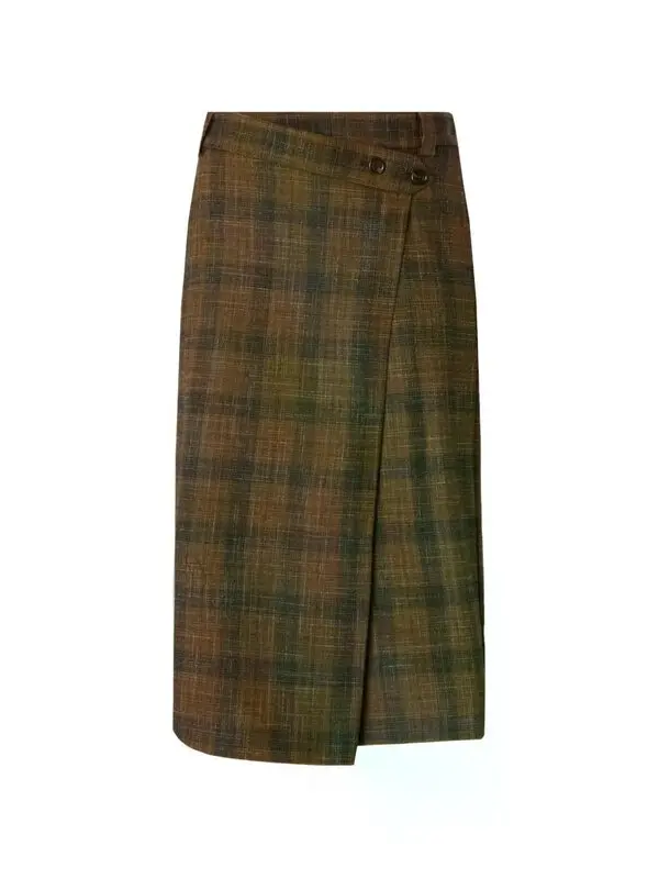 Pinko Check-pattern Wrap Skirt