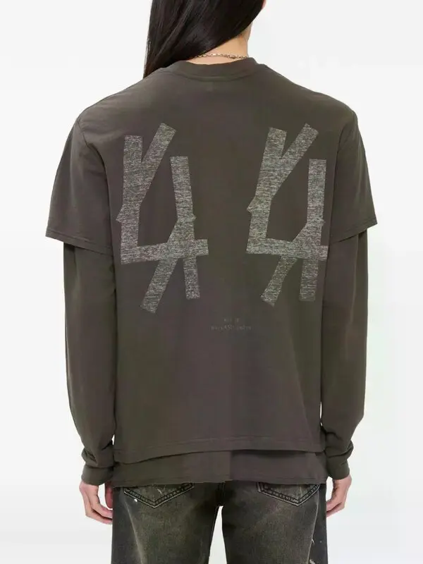 44 LABEL GROUP Logo-patch Layered-effect T-shirt