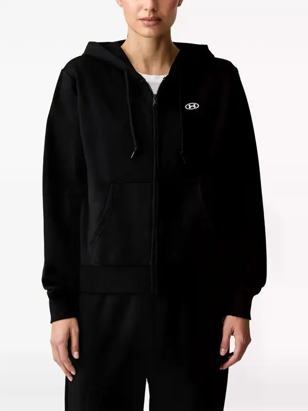 Under Armour Logo-print Zip-up Hoodie - Black