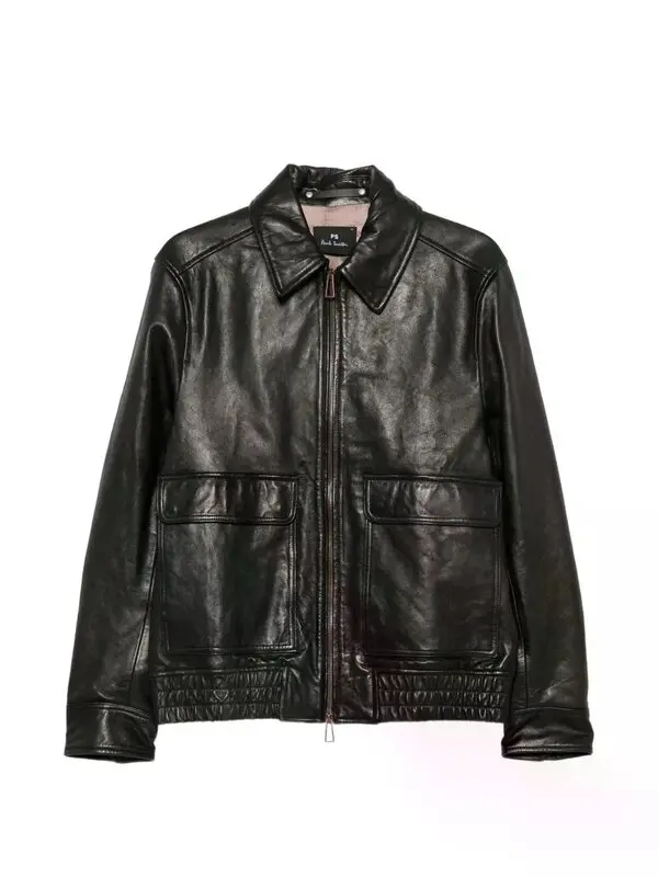 Paul Smith Leather Jacket - Black