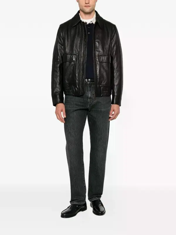 Paul Smith Leather Jacket - Black