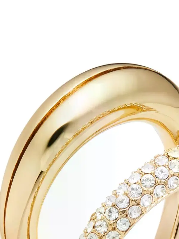 Tory Burch Pierced Pavé Double Ring