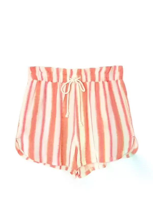 Xirena Starla Striped Cotton Shorts - Orange