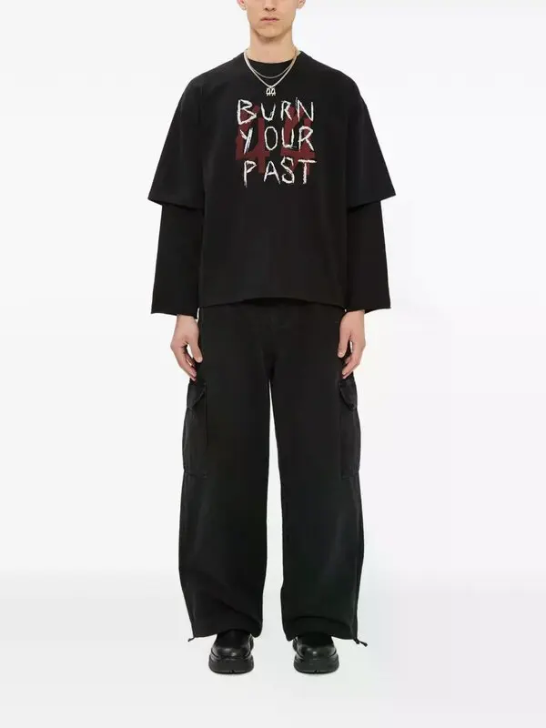44 LABEL GROUP Byp Long-sleeve T-shirt - Black