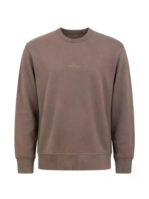 Stone Island Logo-print Sweatshirt - Brown