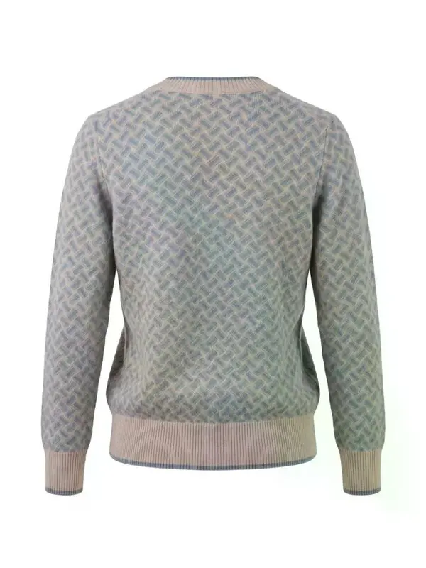 DRUMOHR Razor Blade Geometric-pattern V-neck Sweater - Neutrals