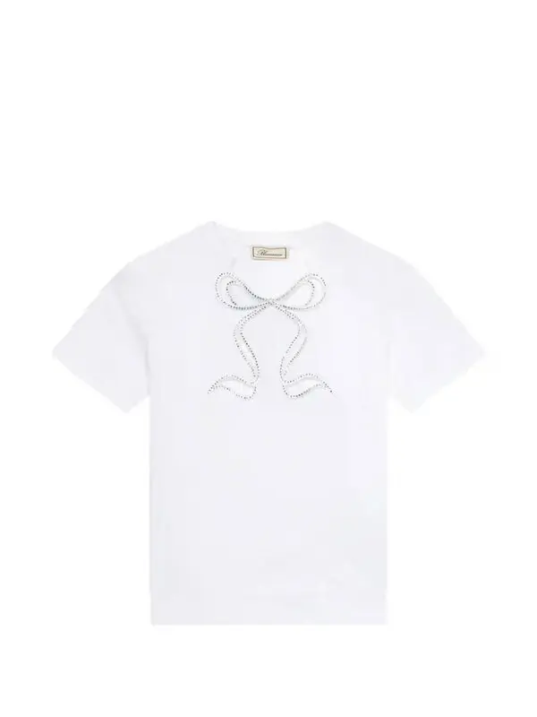 Blumarine Rhinestone-embellished Cut-out T-shirt