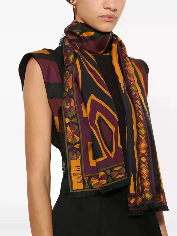 Emilio Pucci Mixed Print Silk Stole