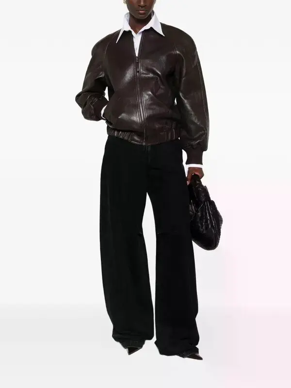 THE FRANKIE SHOP Alena Faux-leather Bomber Jacket