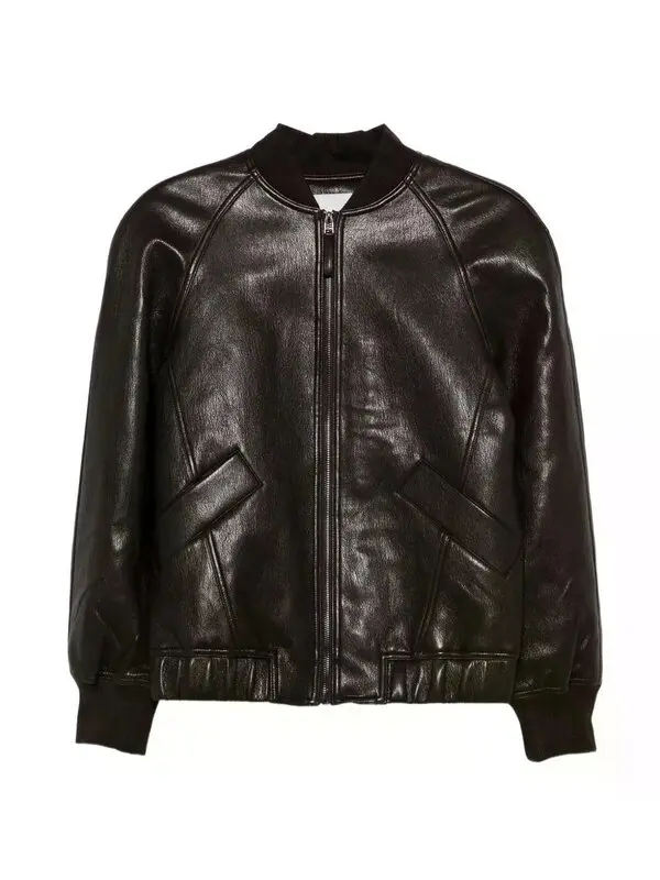 THE FRANKIE SHOP Alena Faux-leather Bomber Jacket - Brown