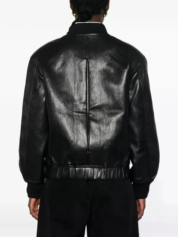 THE FRANKIE SHOP Alena Faux-leather Bomber Jacket