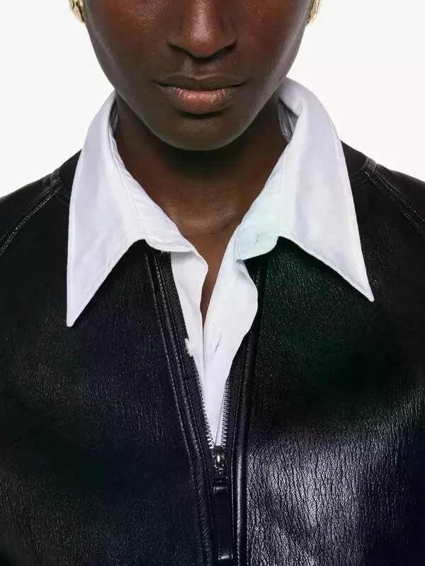 THE FRANKIE SHOP Alena Faux-leather Bomber Jacket
