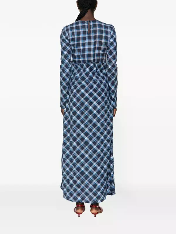DÔEN Begonia Plaid-print Maxi Dress